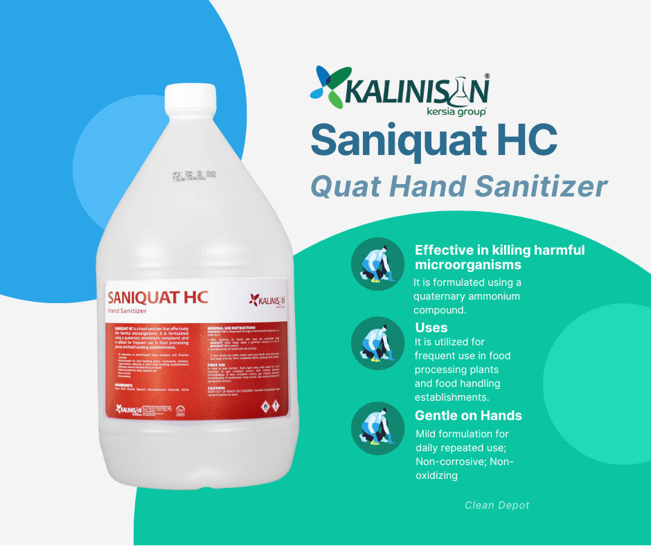 Kalinisan Saniquat HC Quat Hand Sanitizer Unscented 1 Gallon – Clean Depot