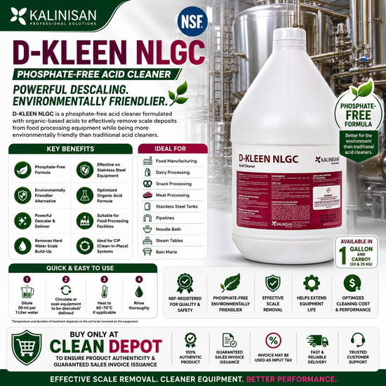 D-Kleen 60 & NLGC Acid Cleaner 1 Gallon | Descaler, Delimer & CIP Scal ...