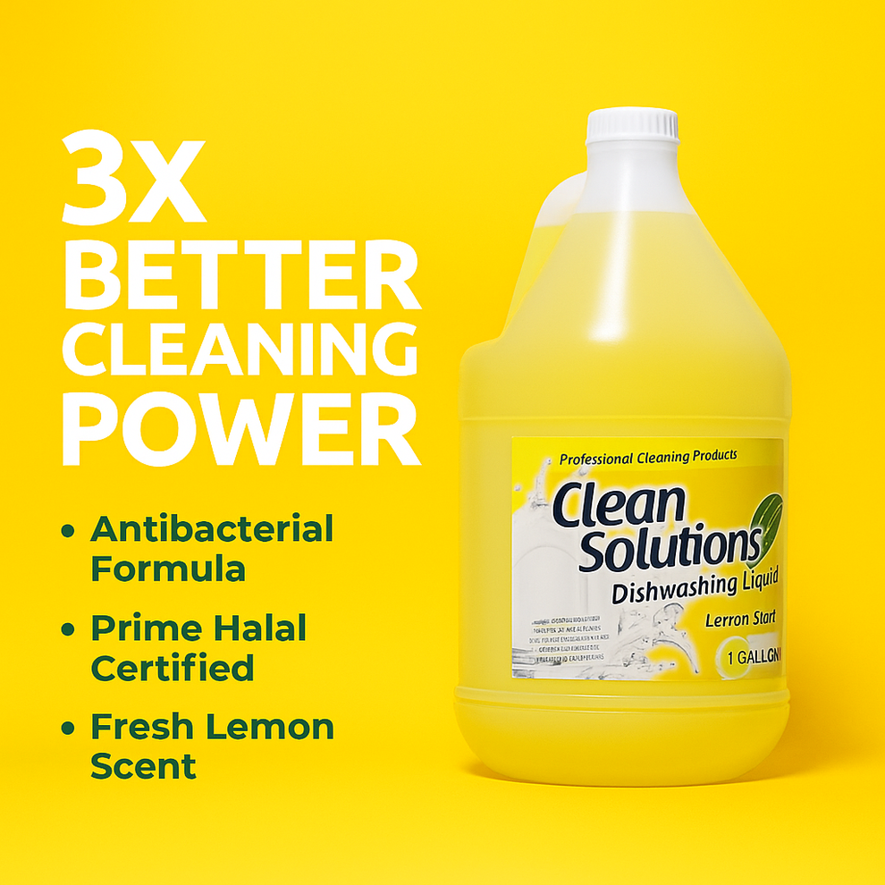 Clean Solutions Dishwashing Liquid Fresh Lemon 1 Gallon • Antibacteria ...