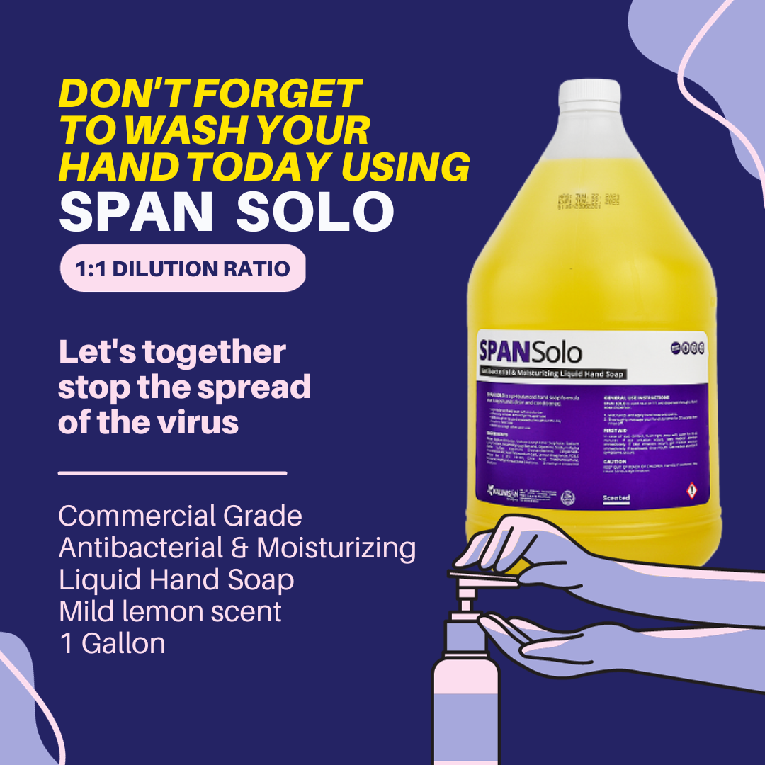 Span Solo Antibacterial & Moisturizing Liquid Hand Soap Commercial Gra ...